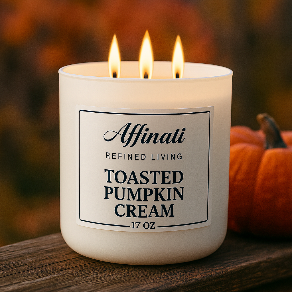 Toasted Pumpkin Cream 3-Wick Candle | Luxury Fall Soy Candle – Affinat ...